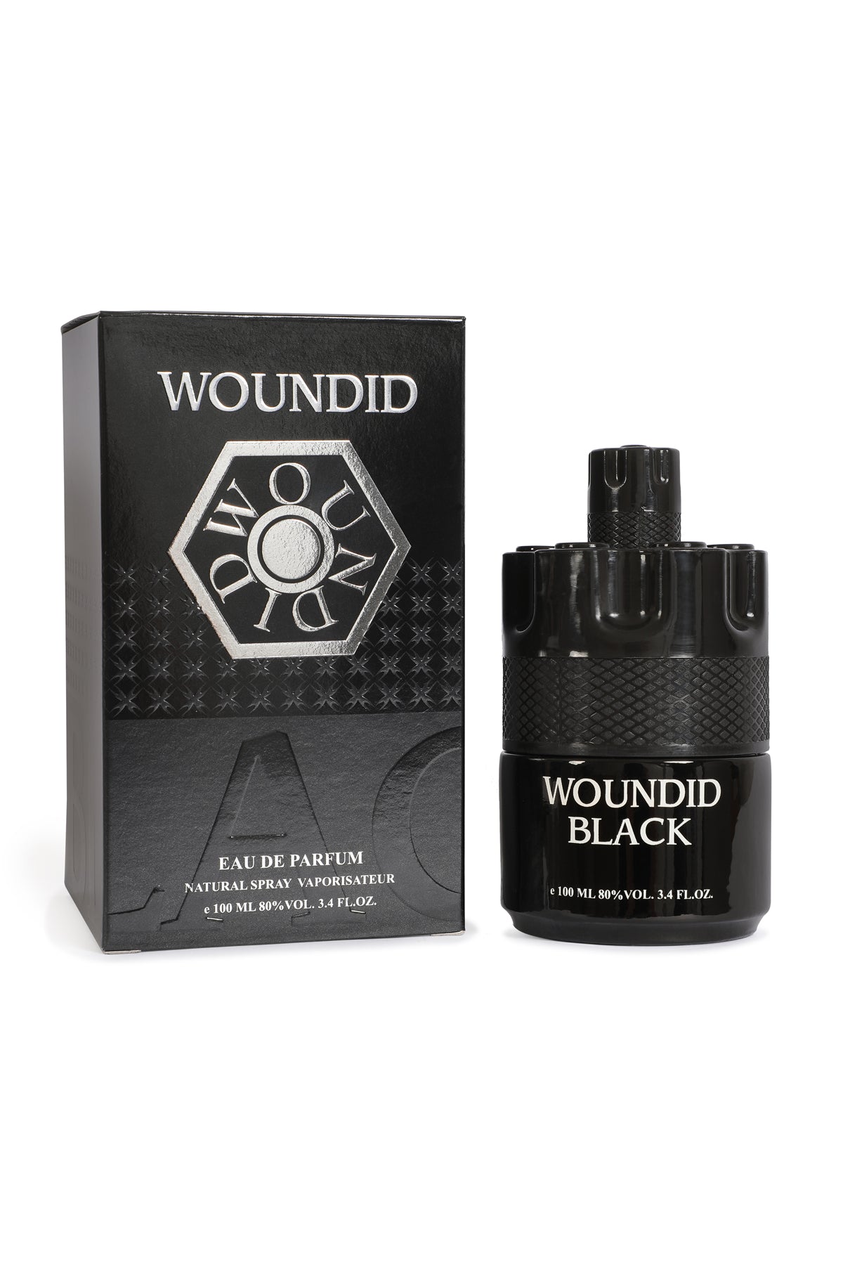WOUNDID BLACK SPRAY COLOGNE EAU DE PARFUM FOR MEN - 100ML/3.4 FL.OZ ...