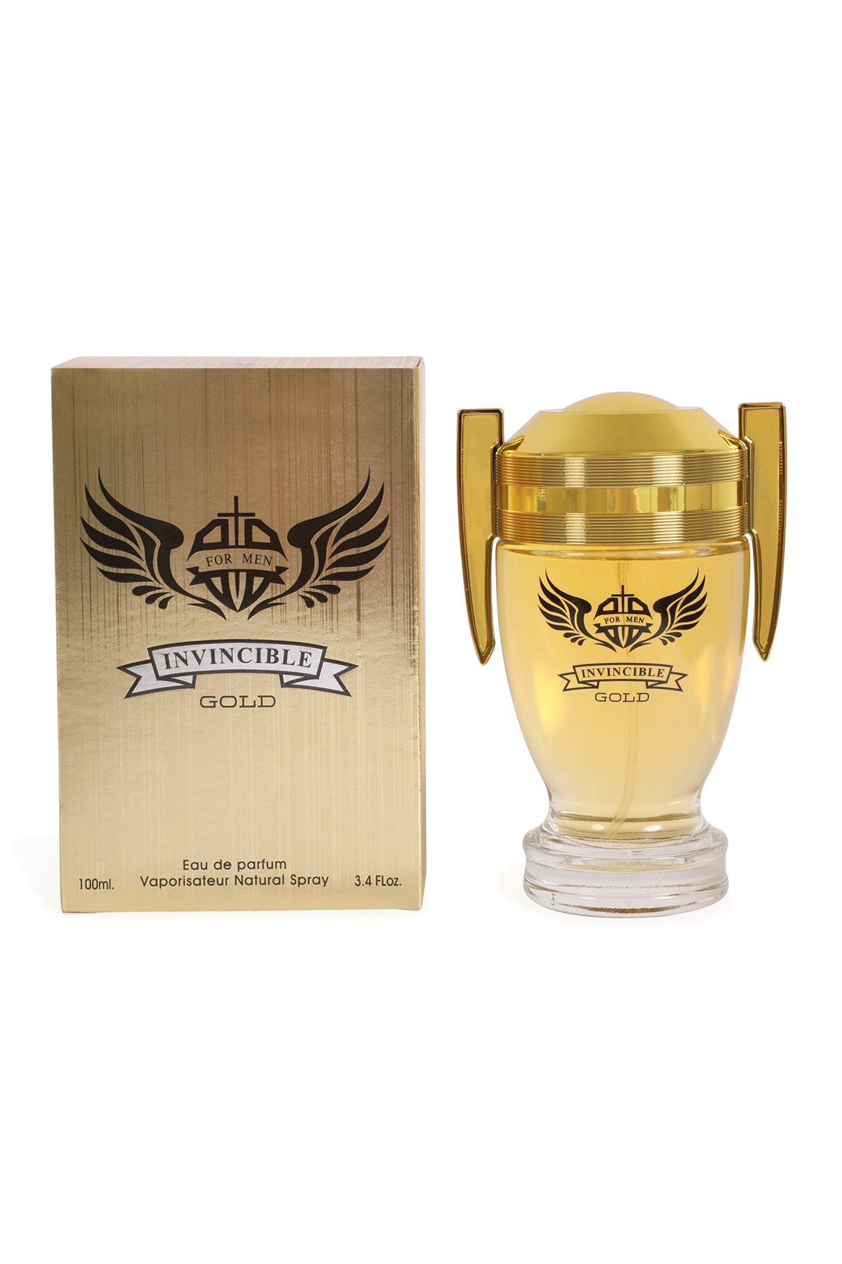 INVINCIBLE GOLD SPRAY COLOGNE EAU DE PARFUM FOR MEN - 100ML/3.4 FL.OZ ...