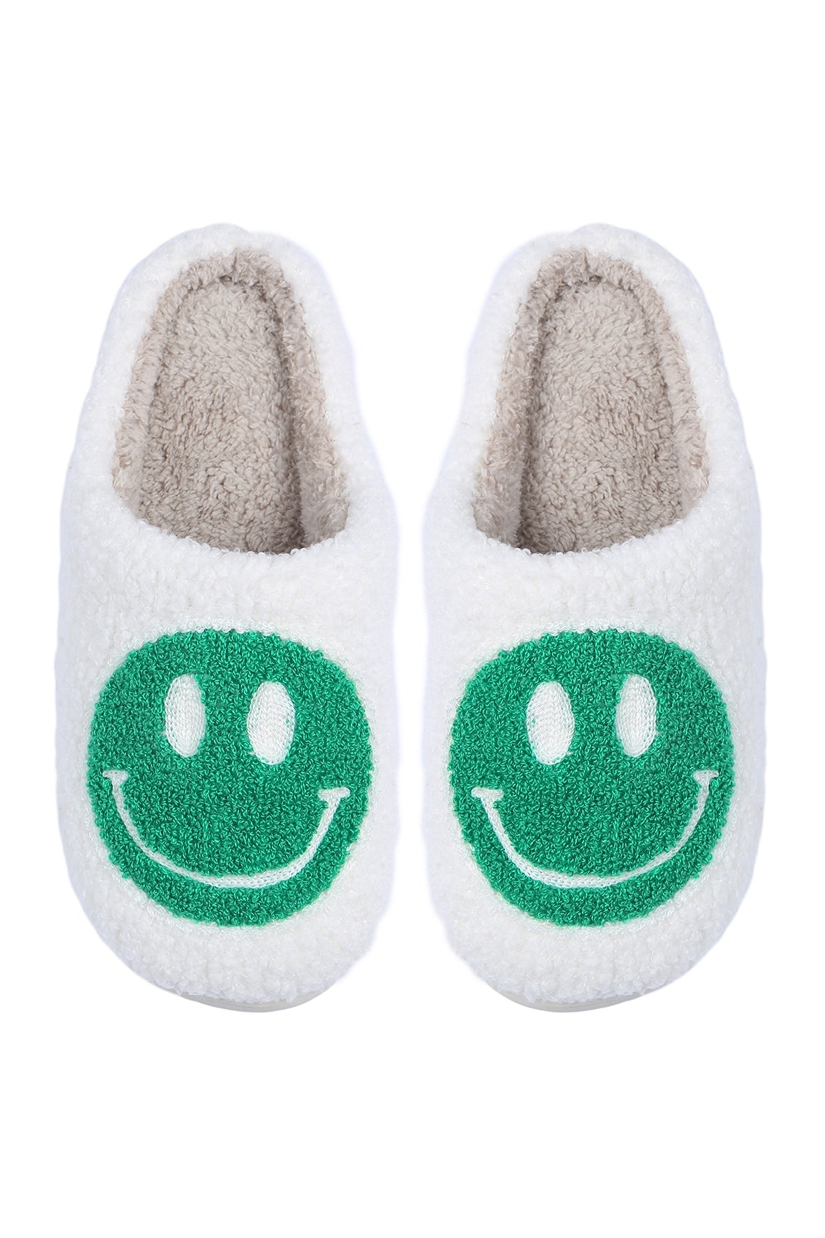 COLORED SMILEY PRINT FLEECE SLIPPER – MYS Wholesale