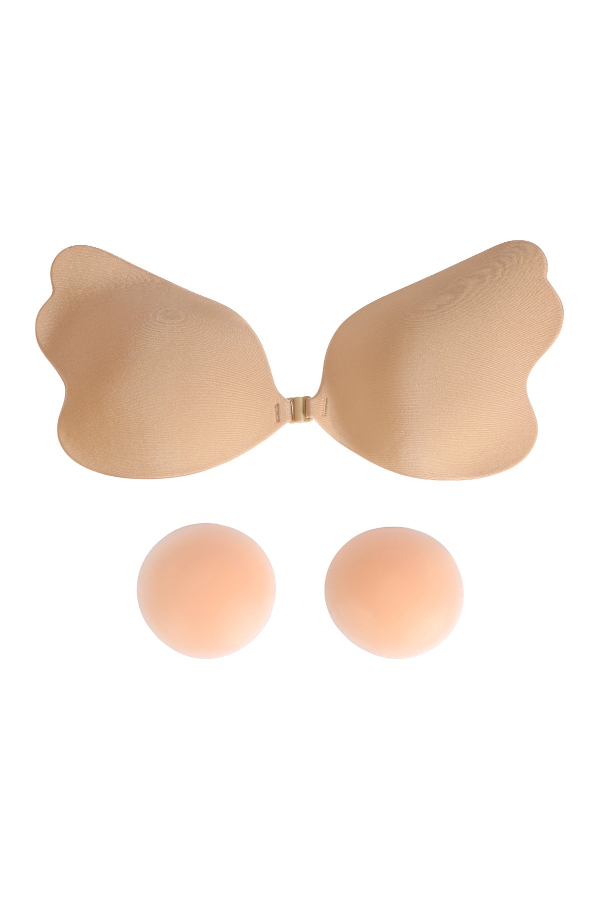 BRA CLOTH INVISIBLE WING SHAPE STRAPLESS DOUBLE PUSH UP NU BRA WITH NI ...