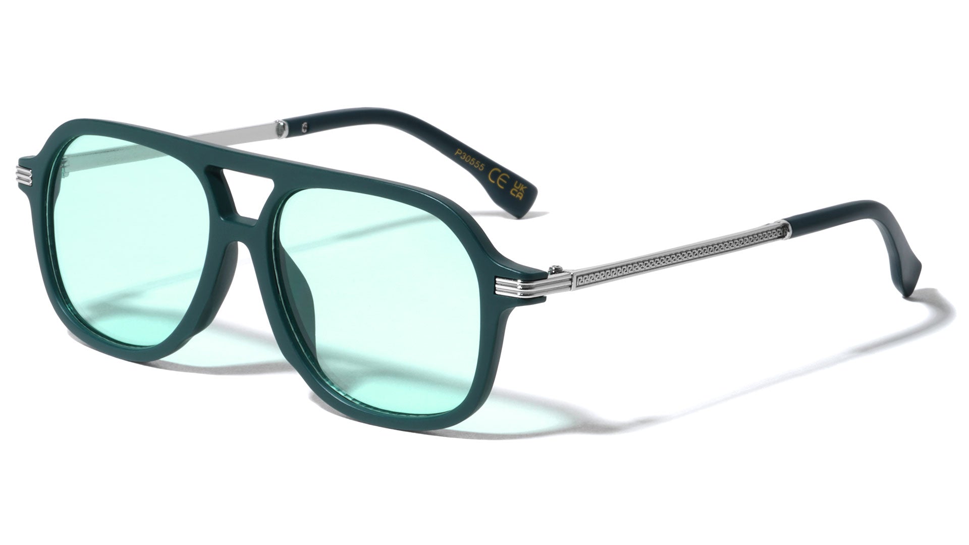 ENGRAVED TEMPLE FLAT TOP SQUARE AVIATORS WHOLESALE SUNGLASSES – MYS ...