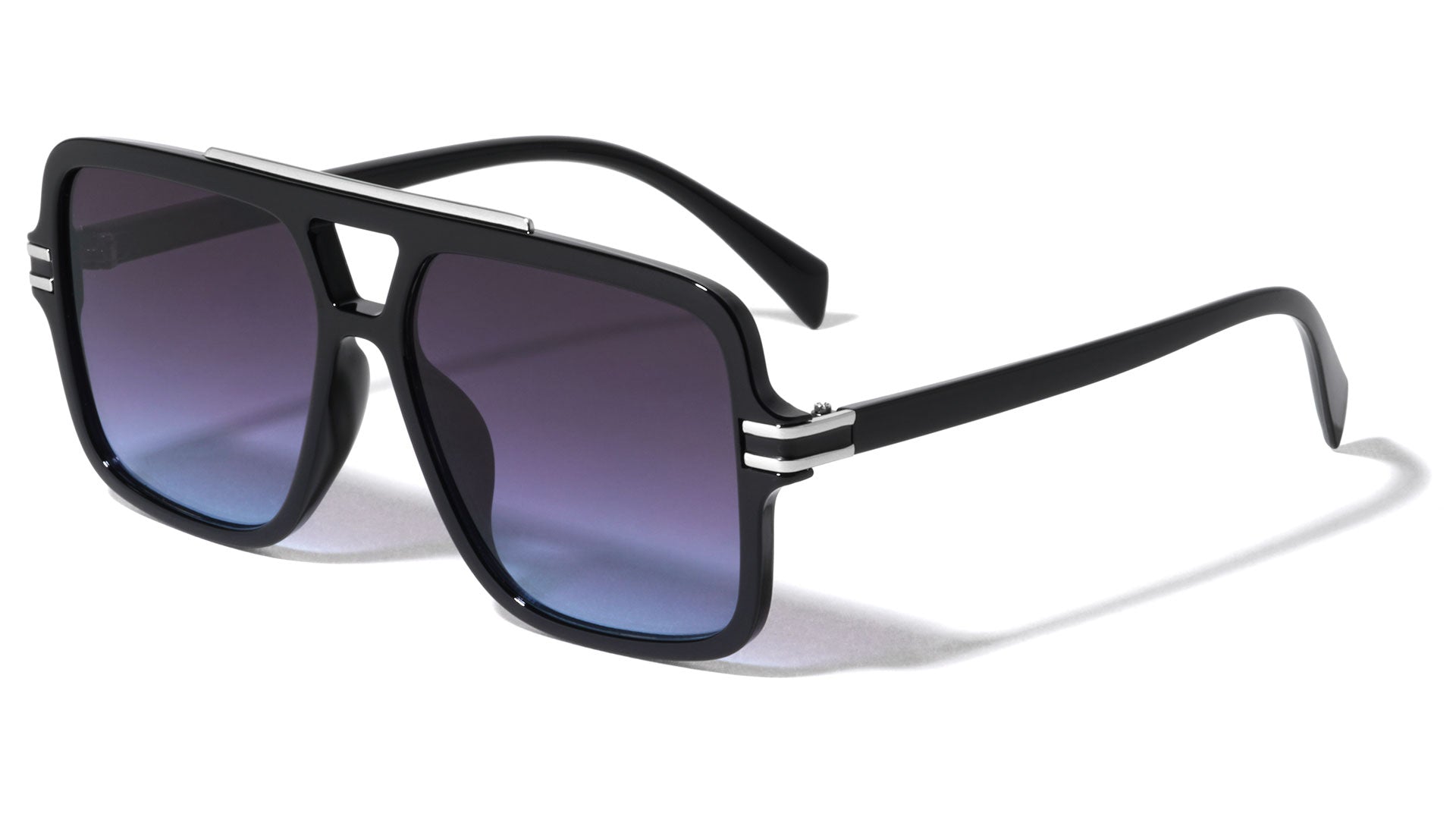 FLAT TOP TWO LINE HINGE SQUARE AVIATORS WHOLESALE SUNGLASSES – MYS ...