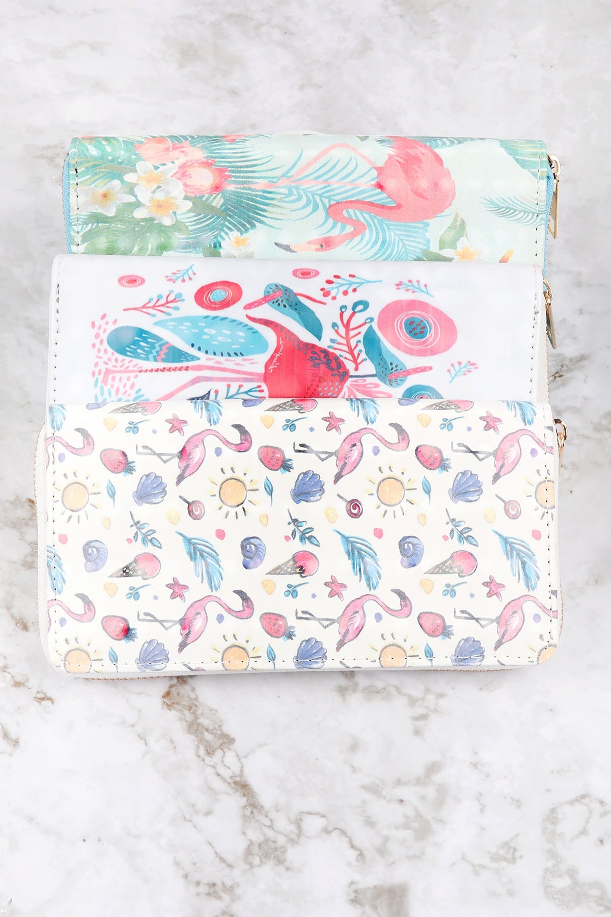 CUTE FLAMINGO SINGLE ZIPPER WALLET (NOW $2.25 ONLY!) – MYS Wholesale