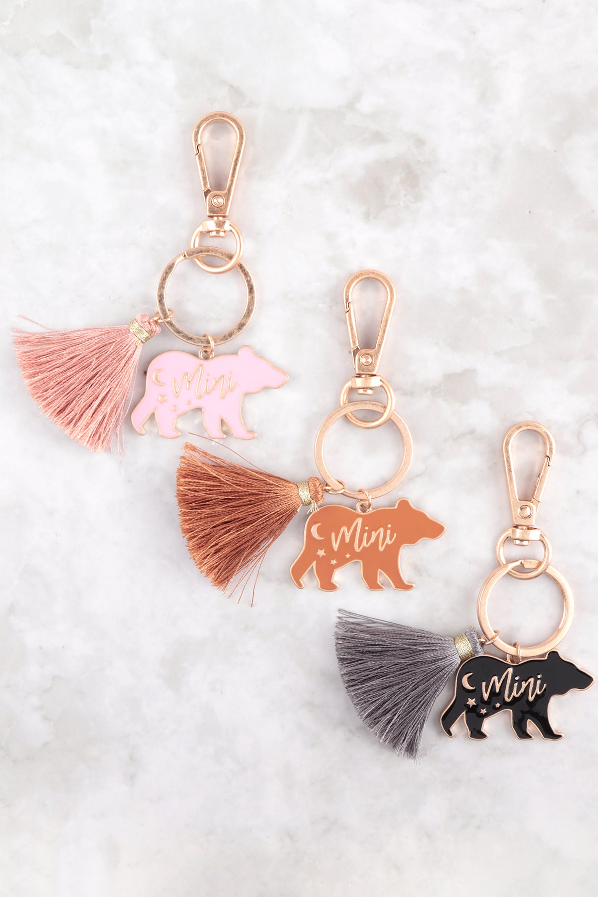MINI BEAR & MAMA BEAR ENAMEL KEYCHAIN SET – MYS Wholesale